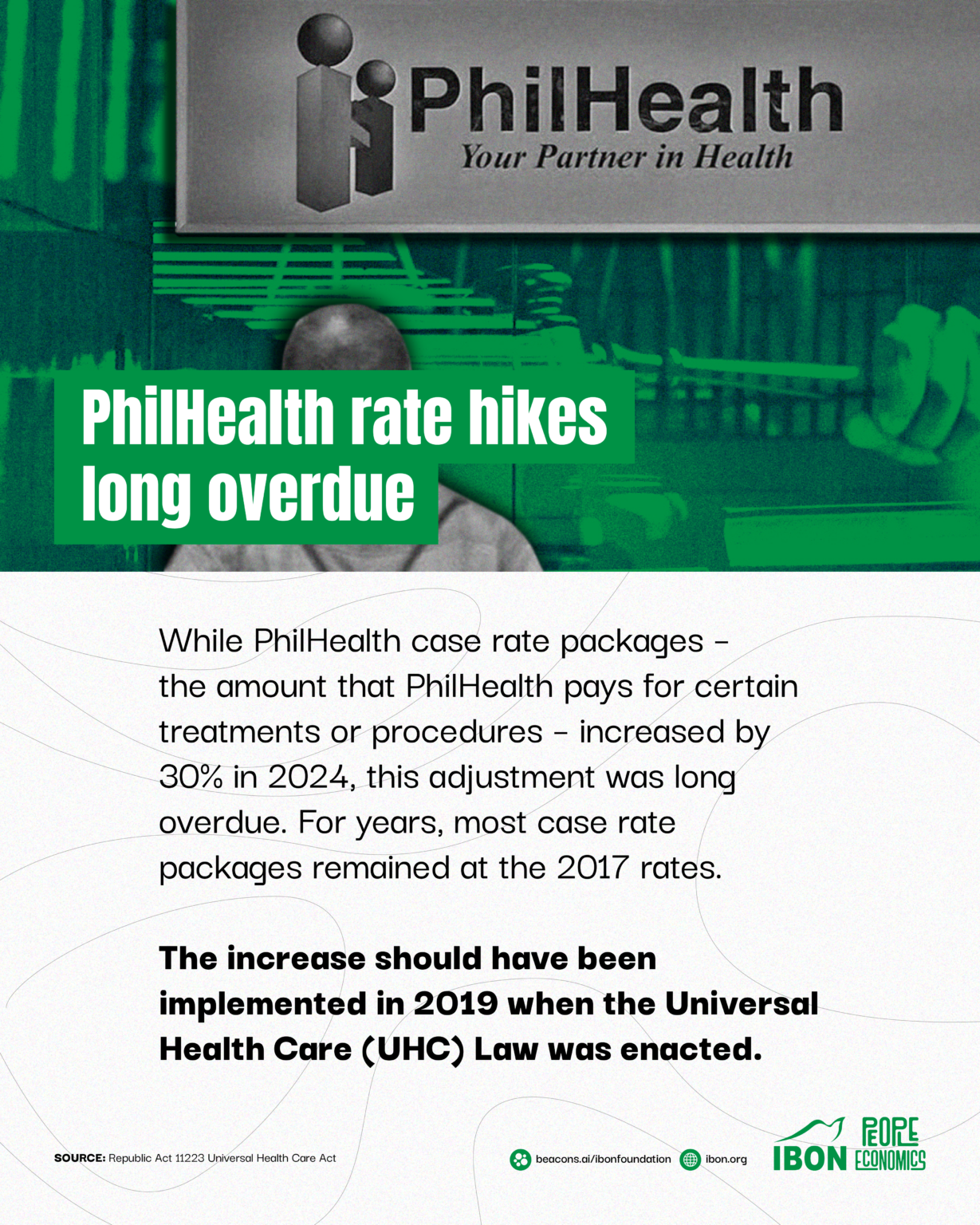 PhilHealth rate hikes long overdue – IBON Foundation